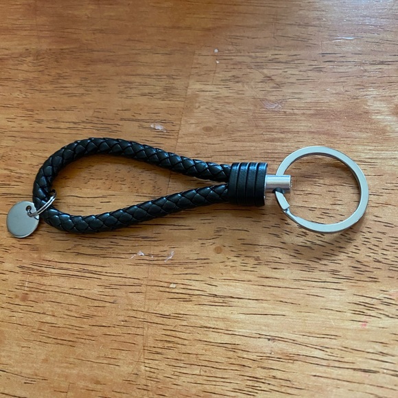 Mystic | Accessories | New Black Braided Leather Key Chain With Charm ...